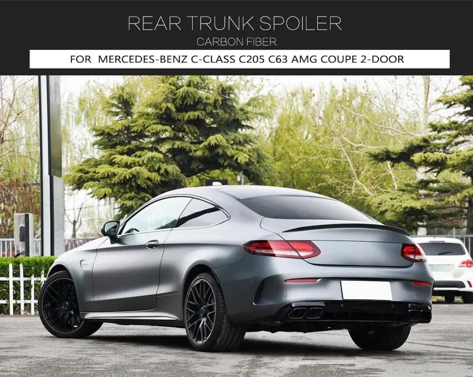 Carbon Fiber Rear Spoiler for Mercedes-Benz C-Class C63 AMG Coupe 2015-2019