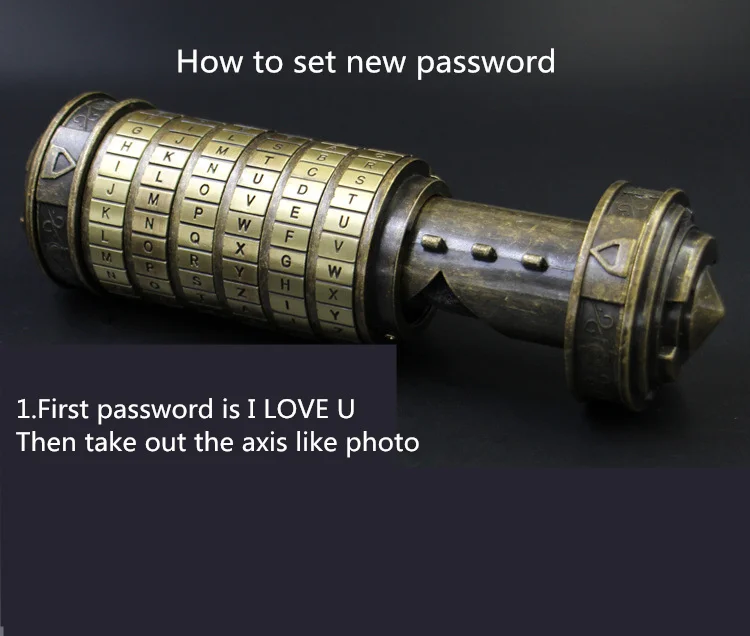 Leonardo Da Vinci Code Decoration Metal Cryptex Locks