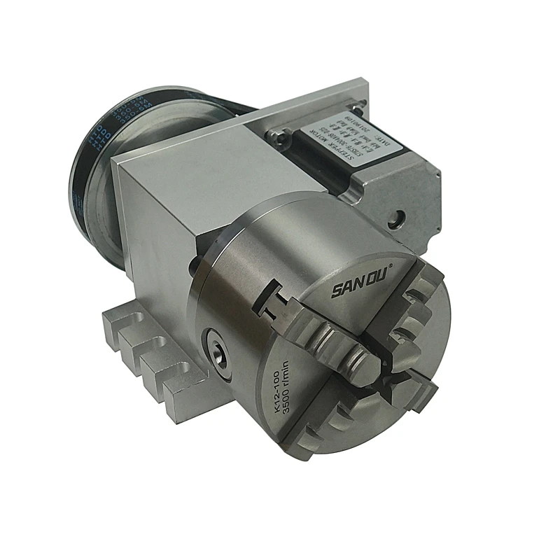 Fourth Axis Rotary Axis For Cnc Router With Motor Chuck And - Buy 4th ...
