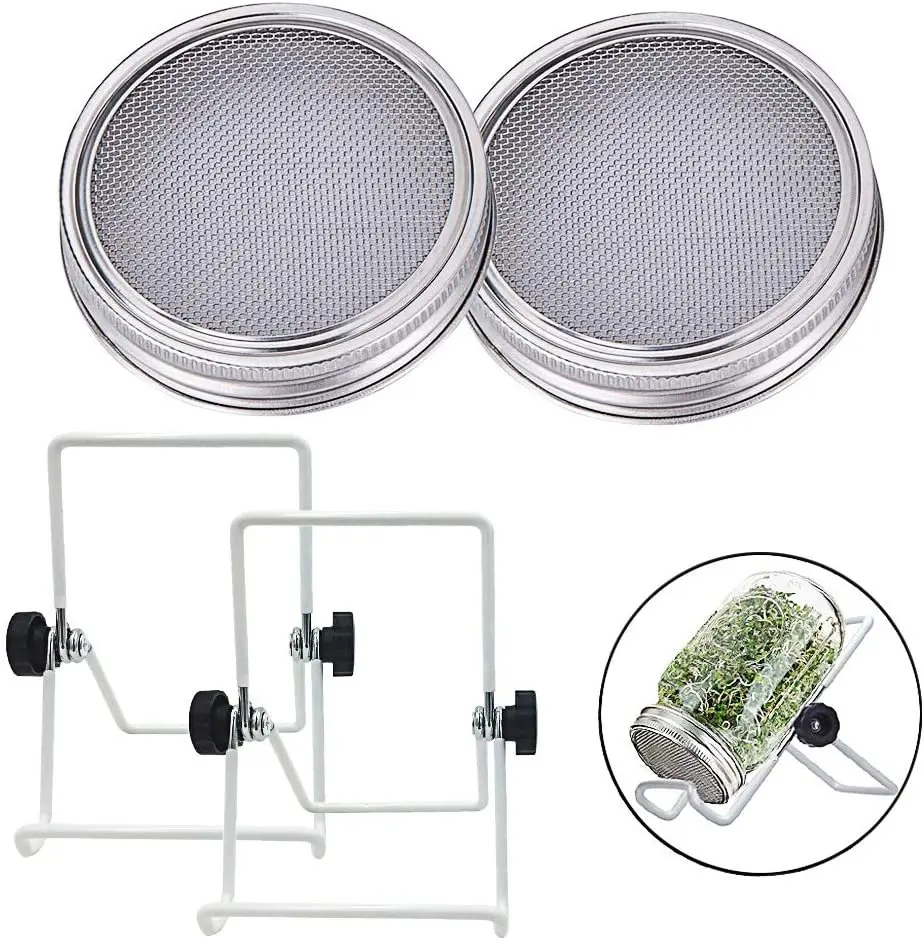 Stainless Steel Sprouting Lids - Durable & Reusable