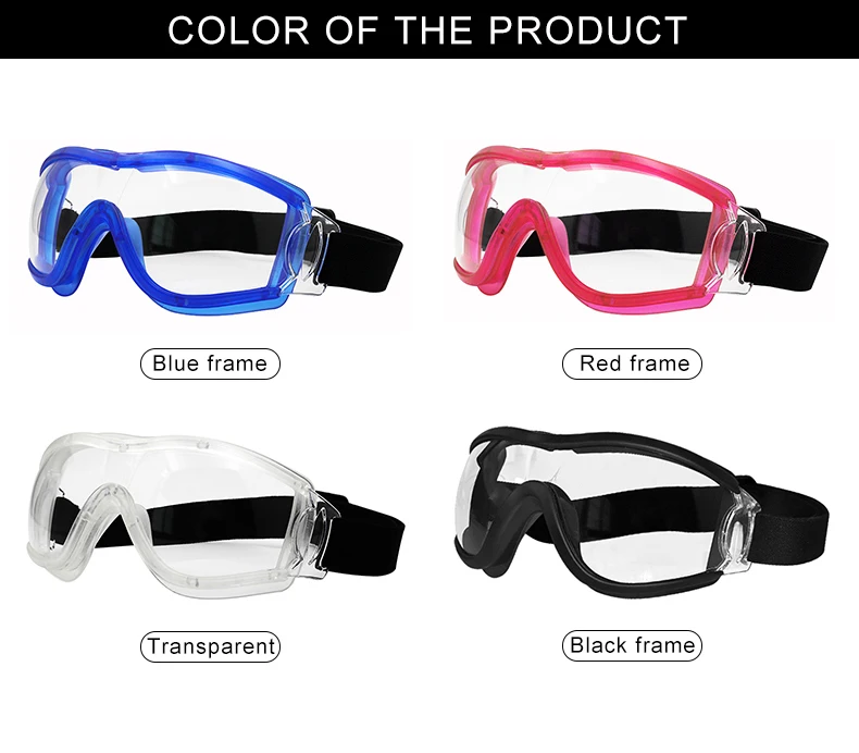 Custom Comfortable Transparent Safety Goggles for Kids