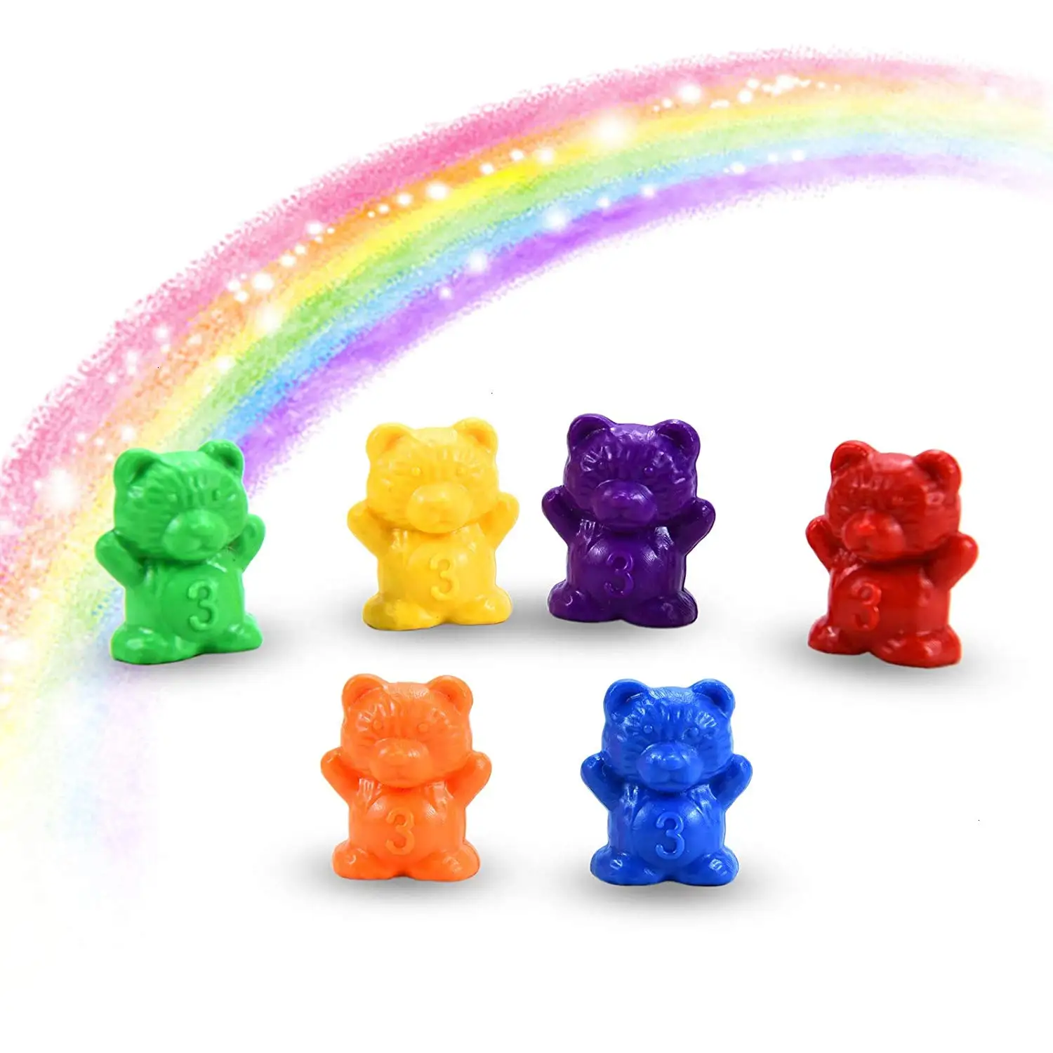 Colored 3g Counting Bears for Toddlers - 60 PCS Sorting Fun