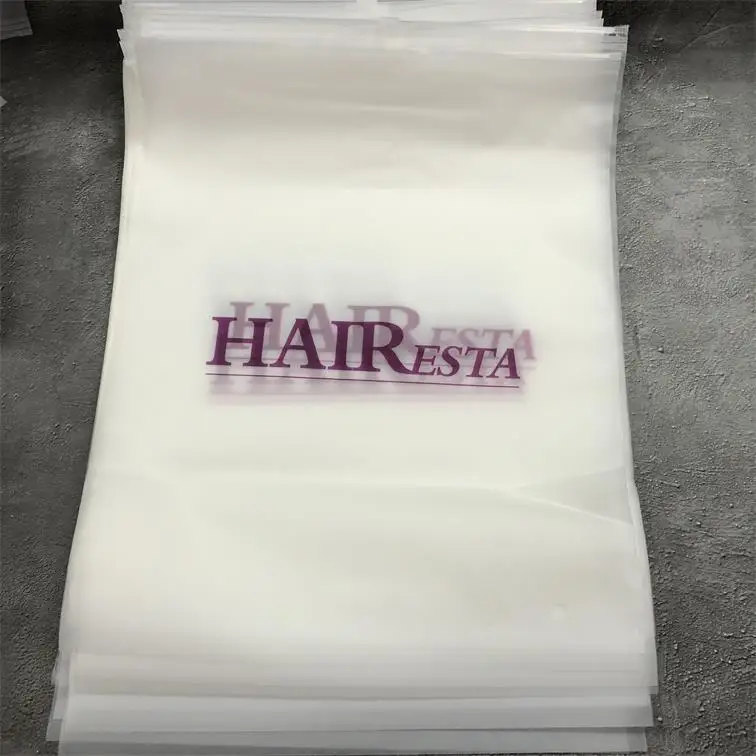 Custom Printed Matte Frosted Ziplock Bags Pvc Zip Lock Bags For Clothes