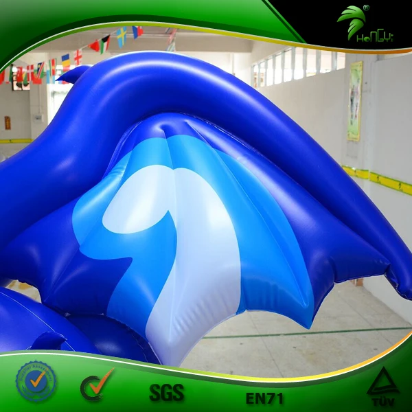 Hongyi Awesome Cool TPU Shiny Custom Inflatable Cartoon Blue Dragon