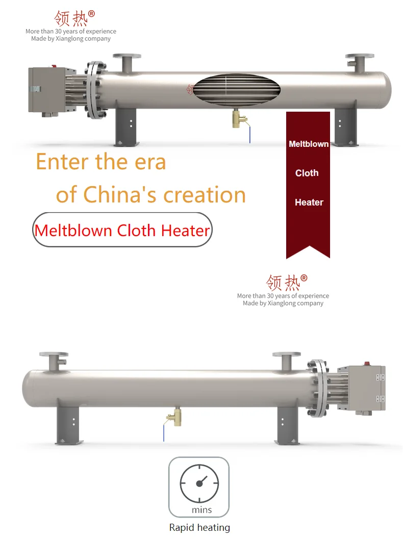 Compressed Air Inline Heater for Nonwoven Meltblown Cloth