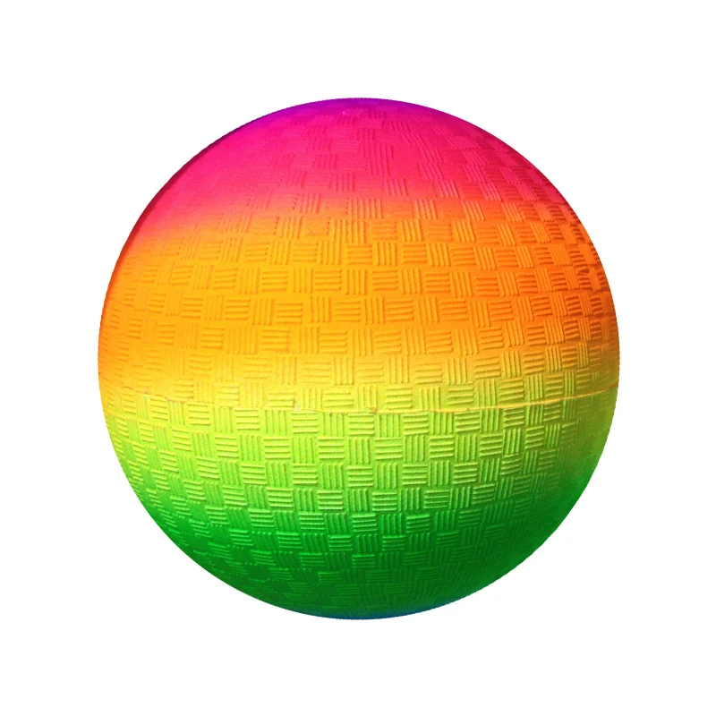 8.5 Inch PVC Rainbow Color Playground Ball - Promotional Toy