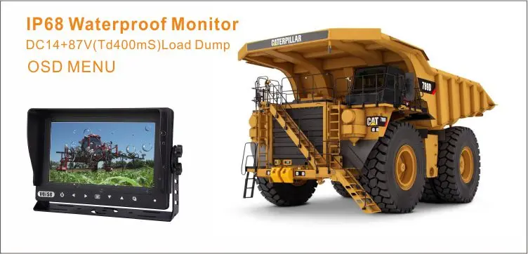 VEISE Waterproof Monitor for Farm Tractors - Anti-fogging