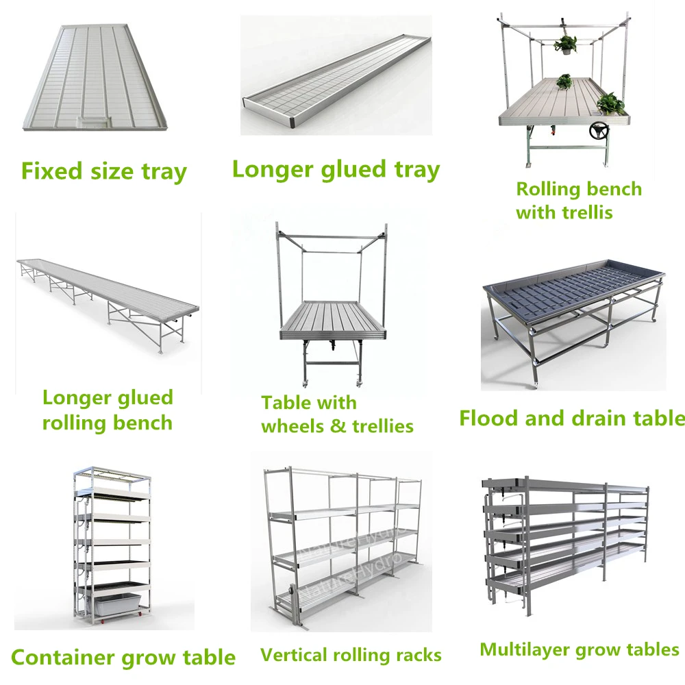 Vertical Farming Rolling Table Top Benches Commercial Growing ...