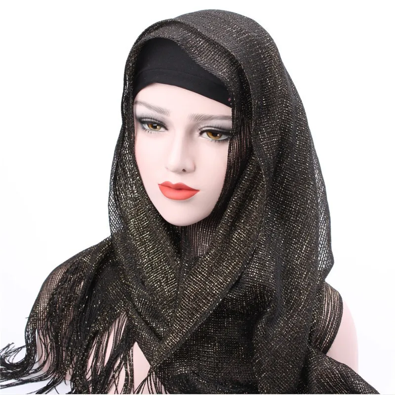 Brillante de seda hijab musulmán de Oriente Medio velo liso de ...