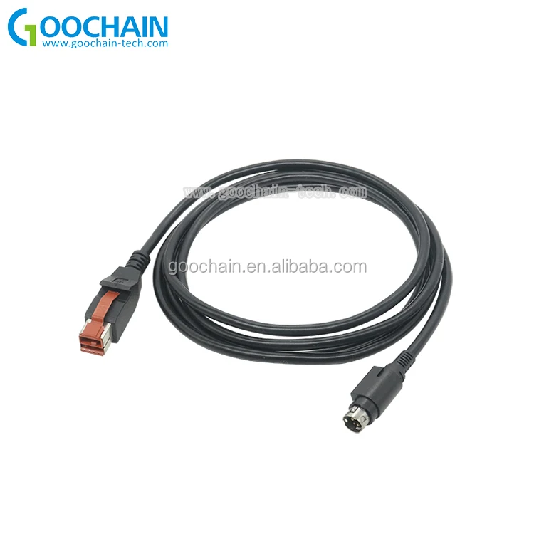 Hosiden Mini Din 3 Pin to 24V Poweredusb Cable for Printers