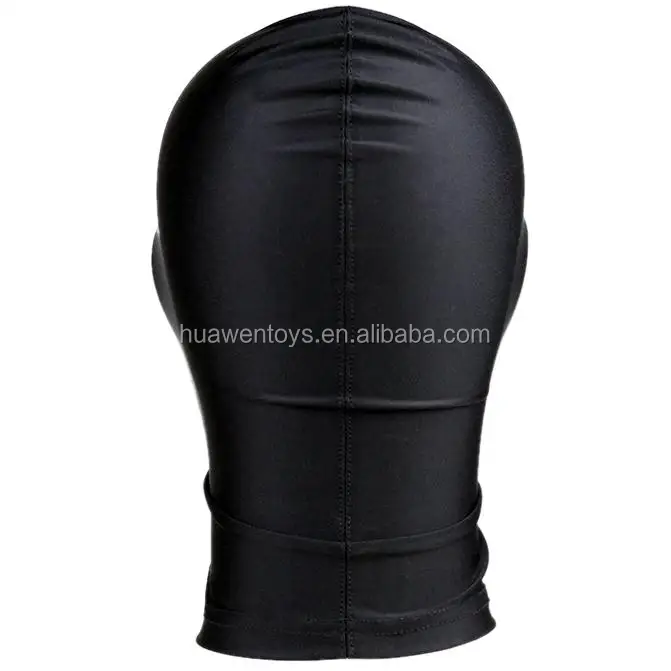 Fetish Sexy Zipper Open Mouth Headgear Hood Head Harness
