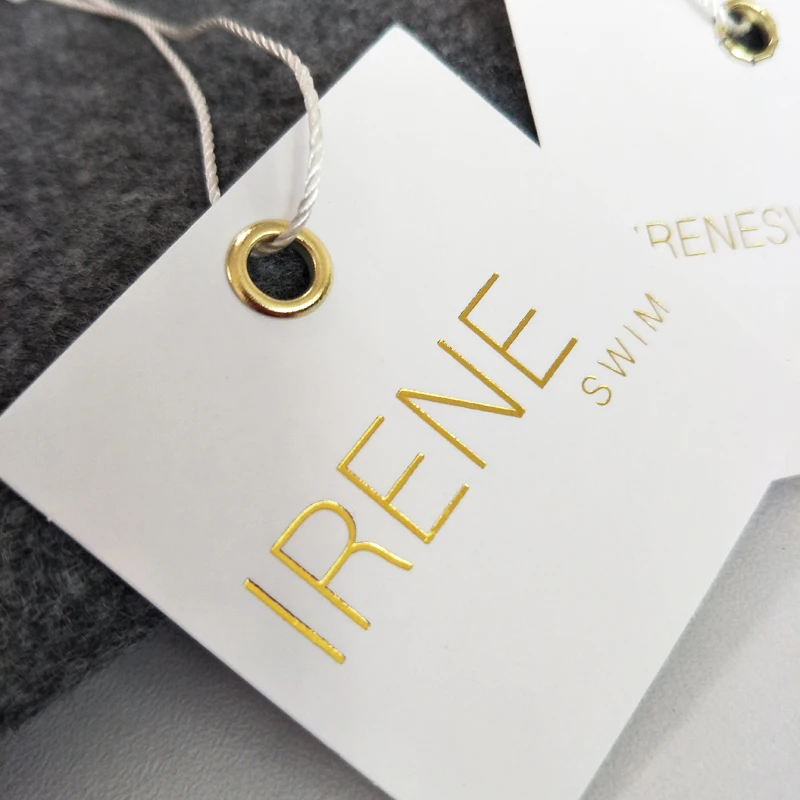 Customized Luxury Design Garment Labels - Kraft Paper Swing Hang Tags