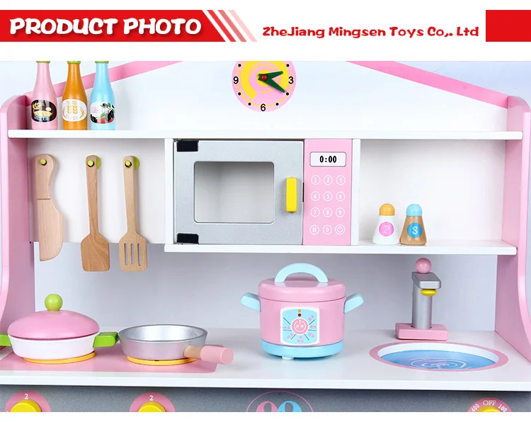 Kids Cooking Toy Washing Machine Toy Pretend Play Wooden Kitchen Toy ...