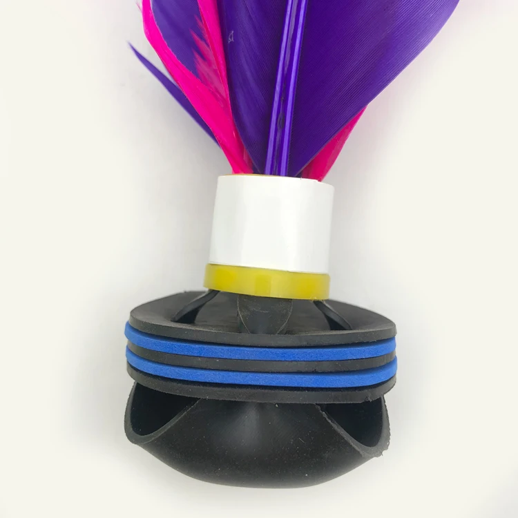 Wholesale Custom Colorful Feather Beach Kick Jianzi Shuttlecock