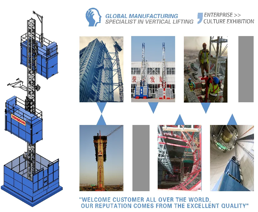 Rack and Pinion Lift Elevator for Passenger Materials