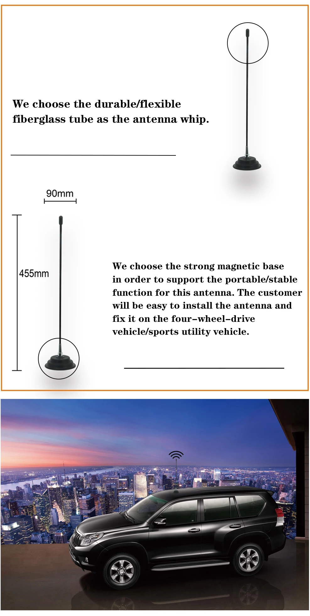 Low SWR High Power Omni-directional CB Radio Antenna CB 27mhz Radio ...