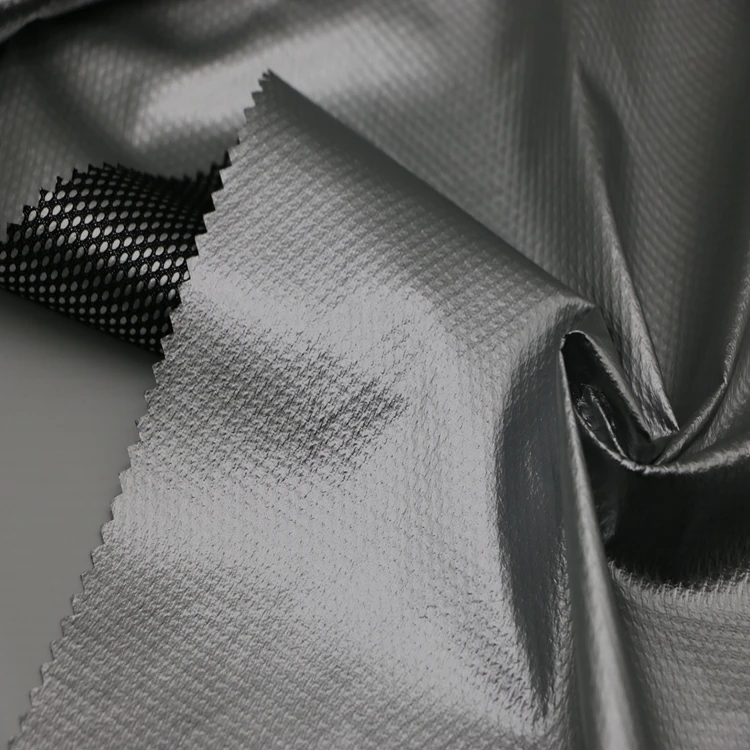 Silver TPU Coated Polyester Mesh Lining Fabric for Outdoor