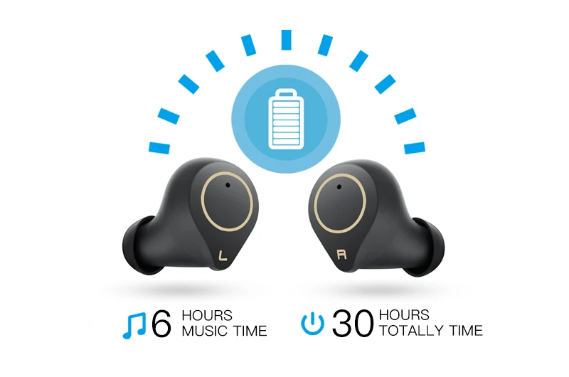 Tws Earphones Stereo Wireless Button Control Noise Cancelling Gaming ...