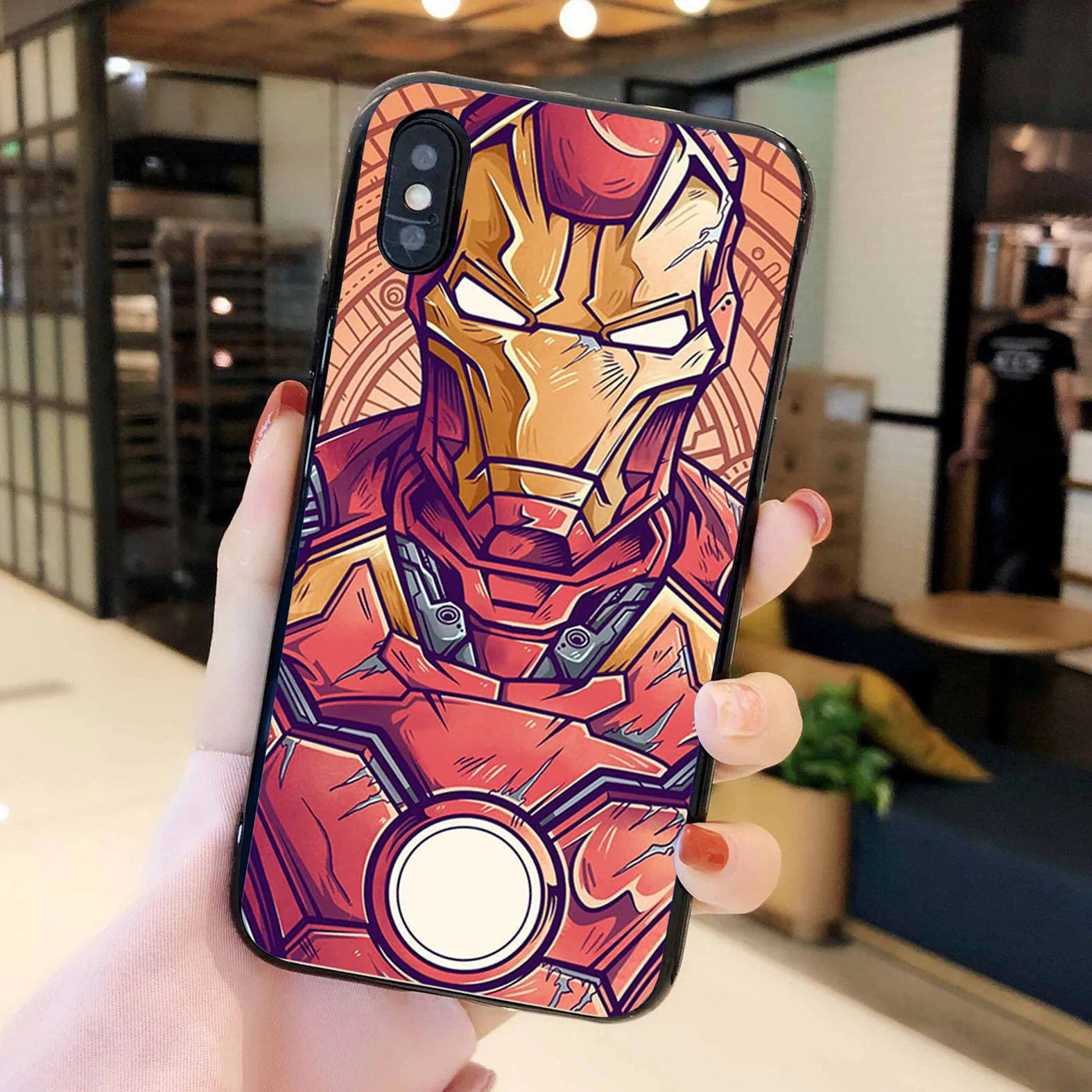 Marvel Hero Iron Man Mobile Phone Case For Iphone6/6s Plus Iphone7/8.7 ...