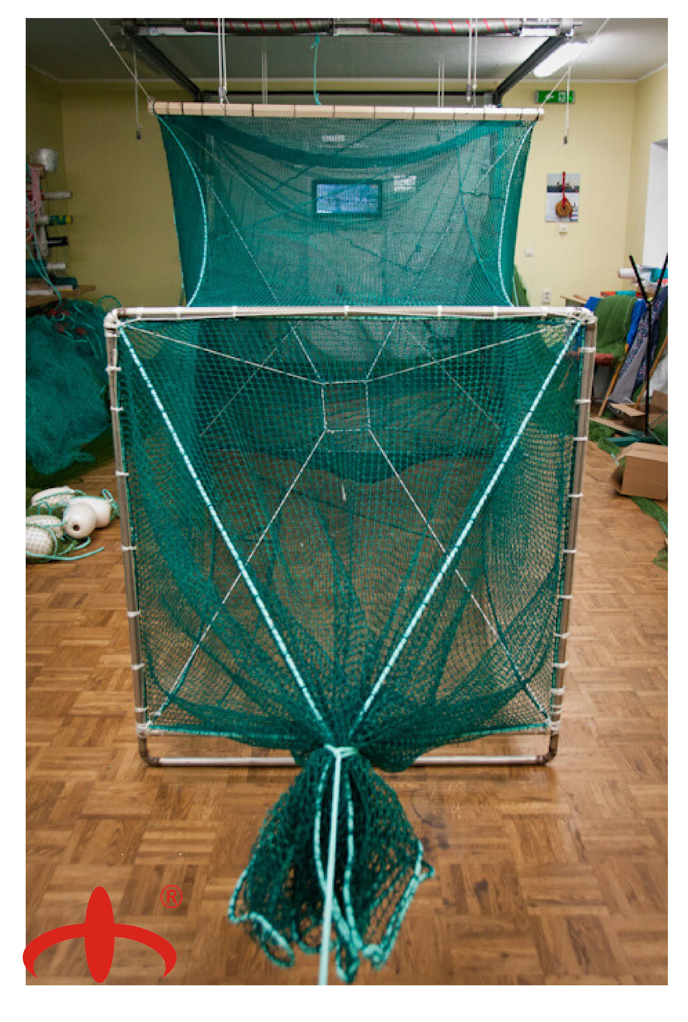 Sea Two Body Weir Trap Fishing Weir Cage Fixed Trap Cage System All Can ...