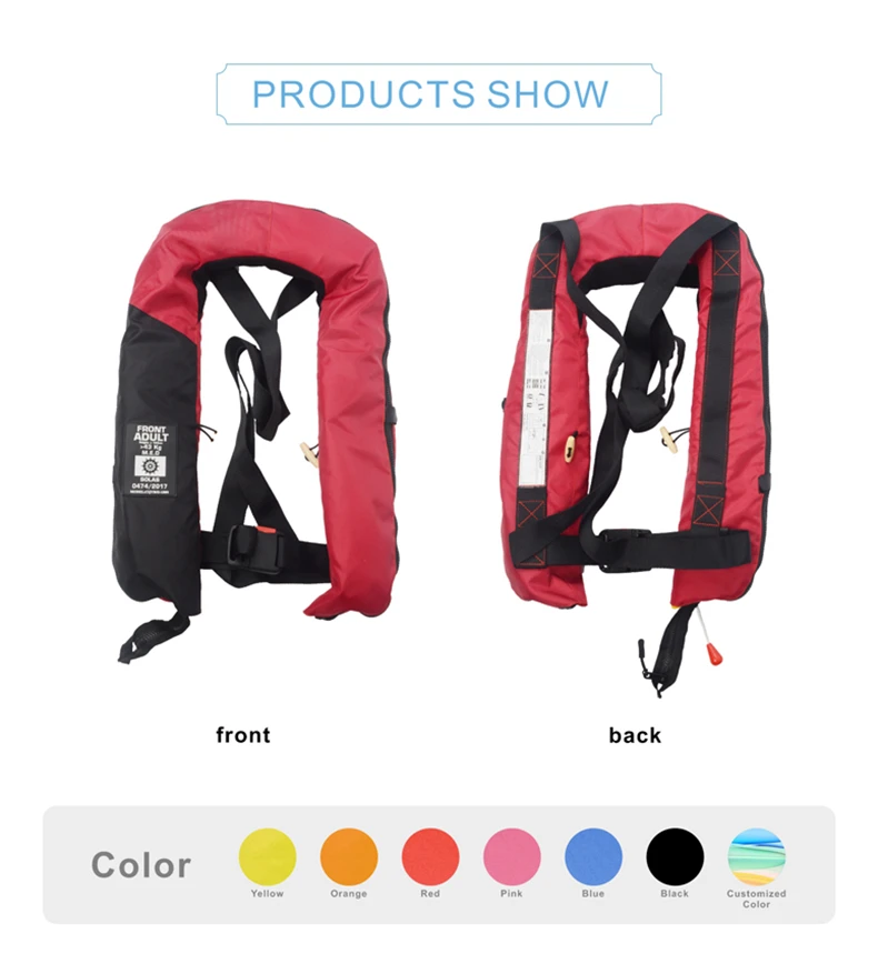 Approved 150N Adult Universal Double Air Chamber Inflatable Life Vest ...