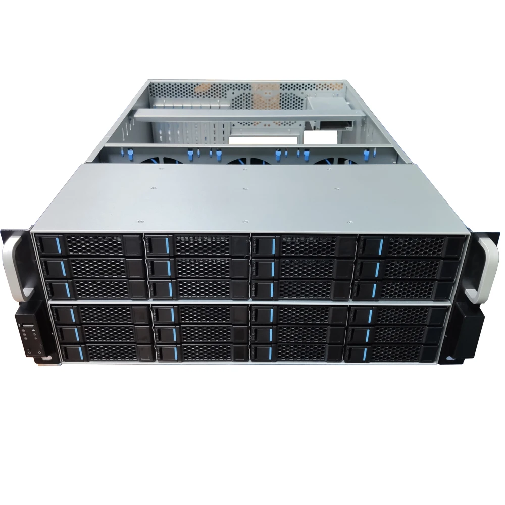 4u Nas Server Case Cctv Storage Chassis 19inch 24bays New Tray Server ...