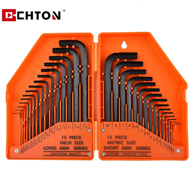 Set Kunci Pas Allen Lapisan Hitam 30 Dalam 1, Ukuran Metrik Panjang ...