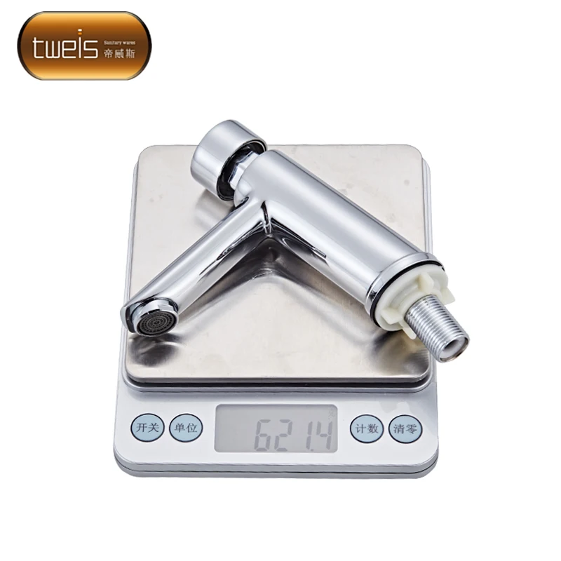 Deck Mounted Brass Self Closing Tap Push Button Time Delay Basin Faucet ...