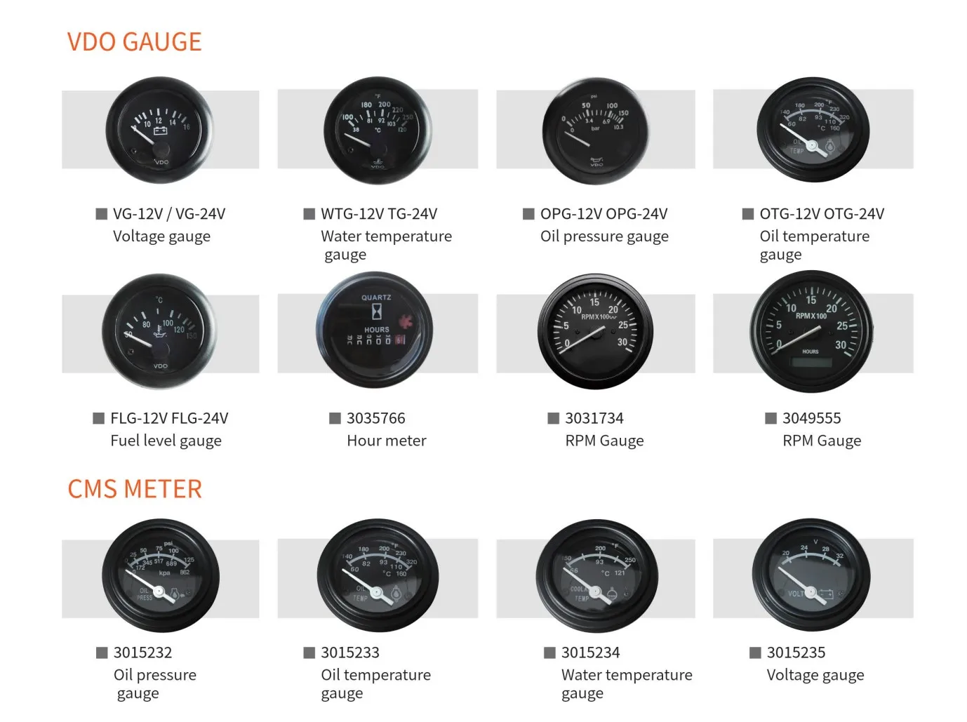 52mm Digital Tachometer for Diesel Engines - VDO Gauge