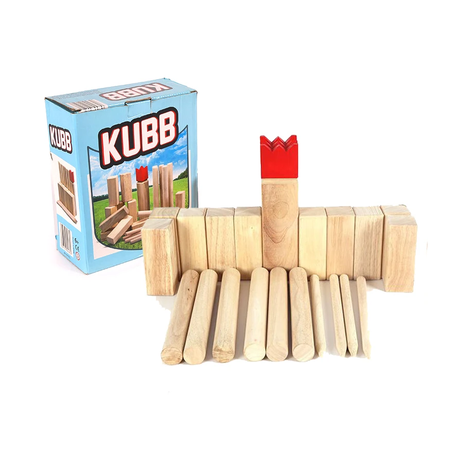 Custom Backyard Outdoor Lawn Viking Wooden Kubb Game Set For Kids & Adults - Buy Kubb,Kubb Game ...