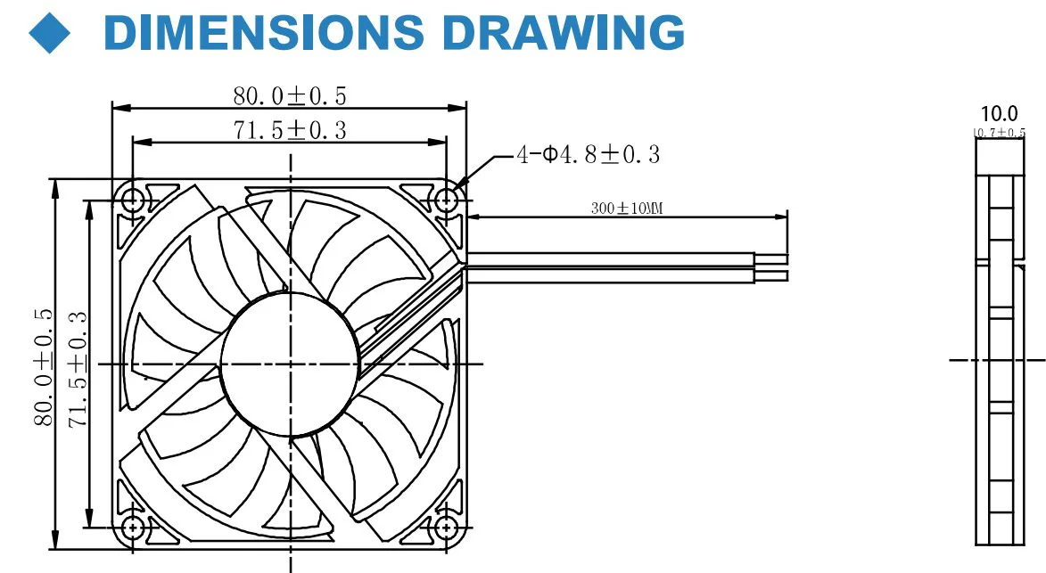 Pindai 8cm 8010 double ball fan 24V dc ultra thin cooling fan cooler ...