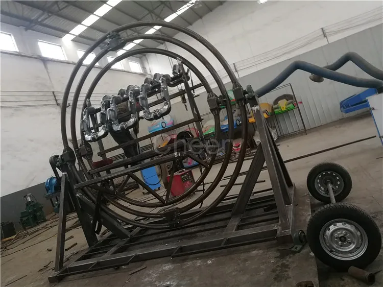 Motorized 3D Human Gyroscope Amusement Ride - Trailer Mounted Park ...