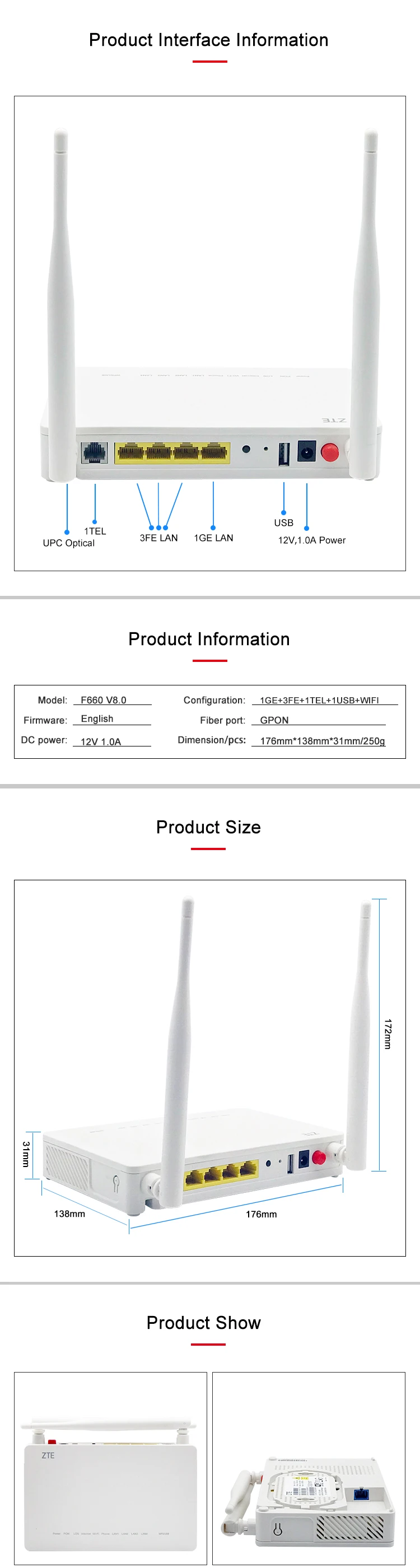 ZTE F670L F660 V9 V8.0 ONU OMCI C320 - Fiber Optic Solutions