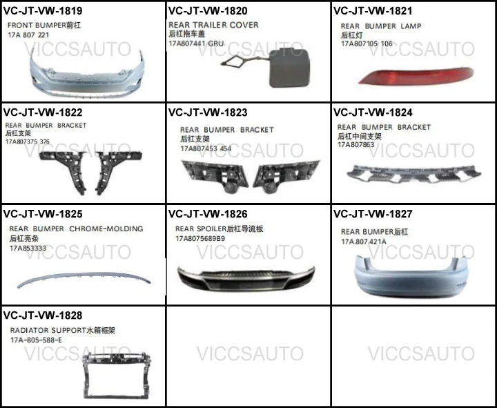 Soporte de rejilla para coche, OEM 17A805705D para V.W JETTA 2019 ...