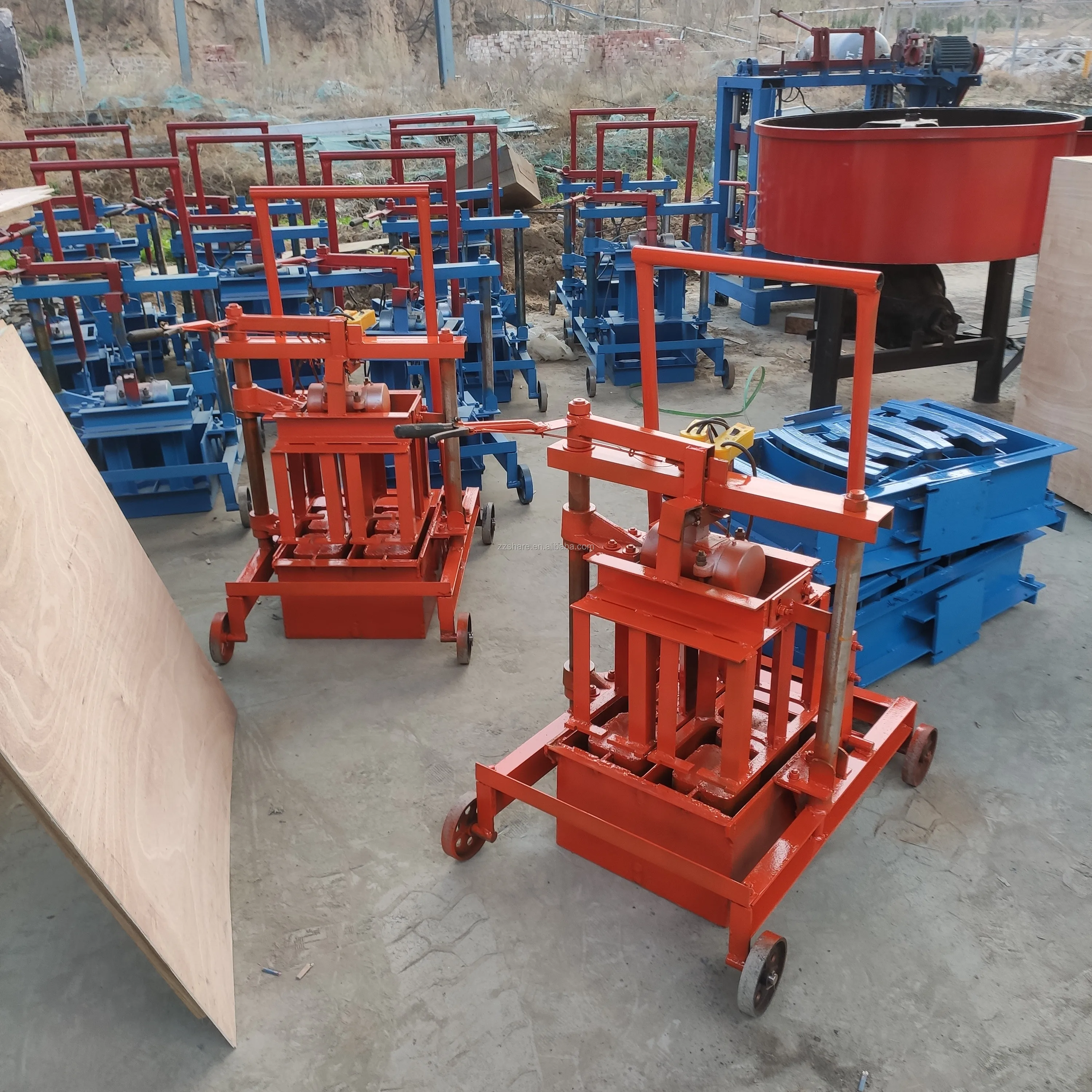 Manual Hollow Block Making Maker Machine Cement Brick Making Machinery ...