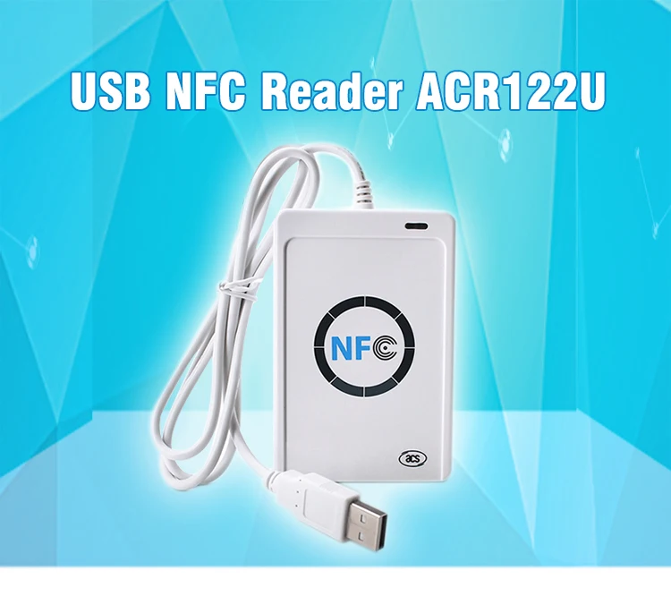 Portable 13.56mhz Rfid Iso14443 Usb Contactless Nfc Card Reader Acr122u ...