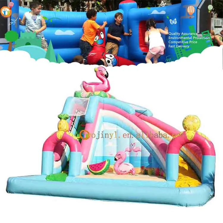 Flamingo Cute Water Park - Inflatable Slides & Pool Bouncer