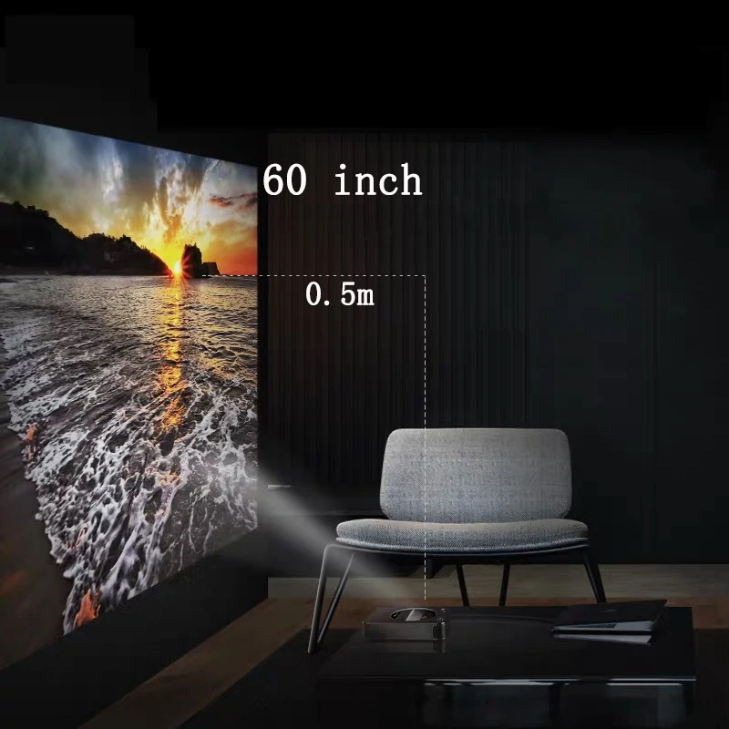Short-focus 60-inch Large Screen 2500 Lumen 20-60cm Projector With ...