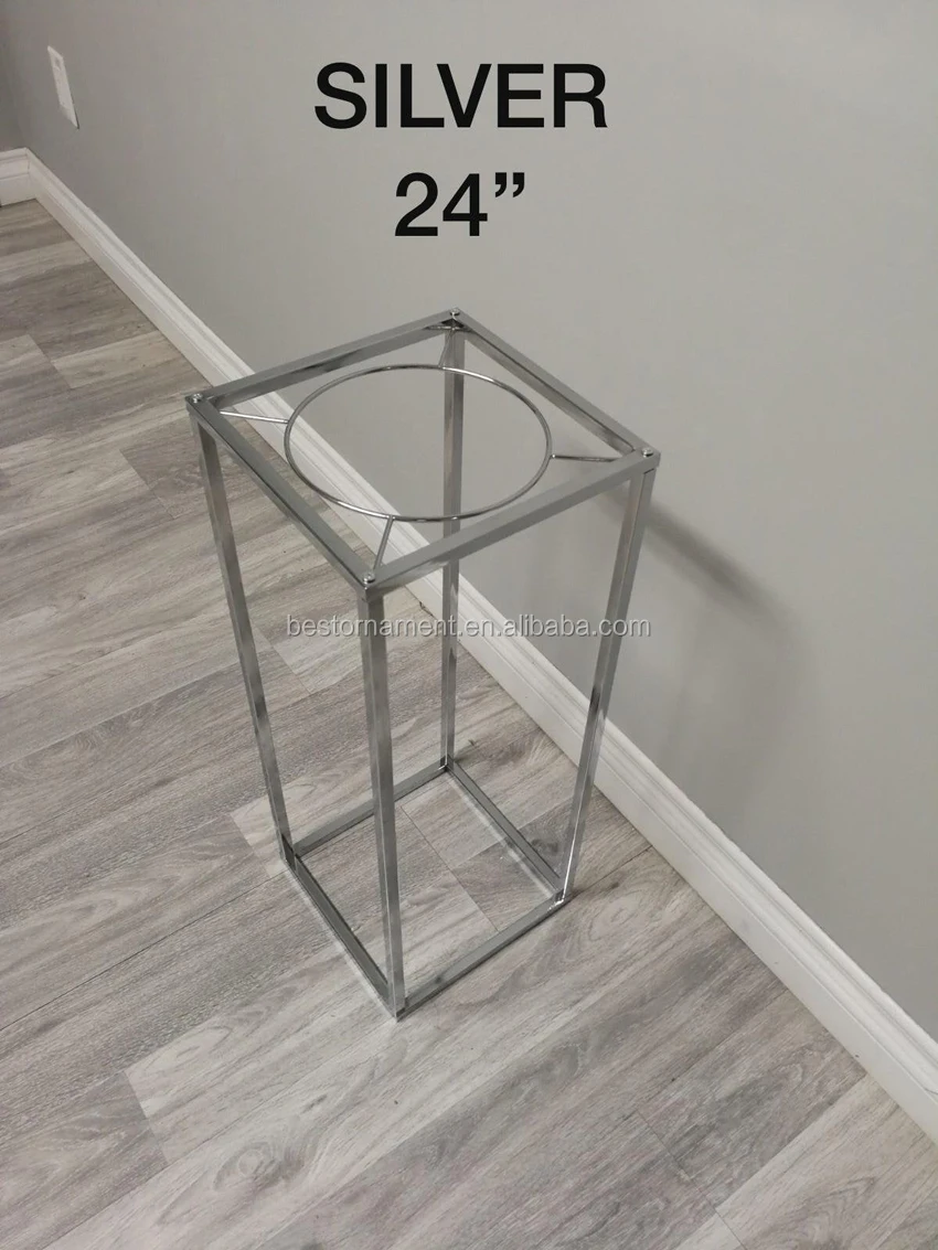 Wedding Rectangle Gold Metal Stand Metal Frame Tall Centerpiece Stands ...