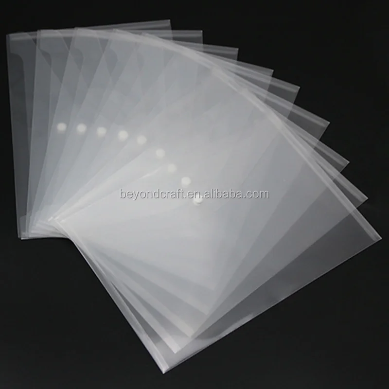 A4 Size Clear Transparent Plastic Poly Pp Document Folder File Bags ...