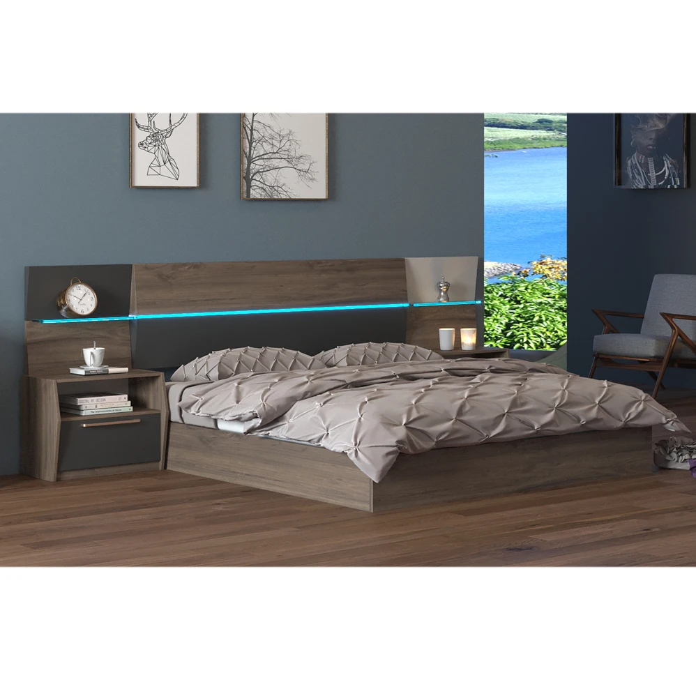 Customized Modern Melamine Bedroom Sets Mdf Wood Bedroom Suites ...