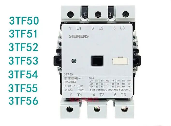Siemens Elevator Contactor 3TF50, 3TF51, 3TF52, 3TF53, 3TF54, 3TF55, 3TF56
