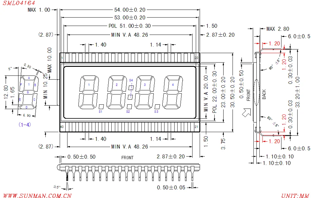 Custom reflective display small 4 digit lcd tn module| Alibaba.com