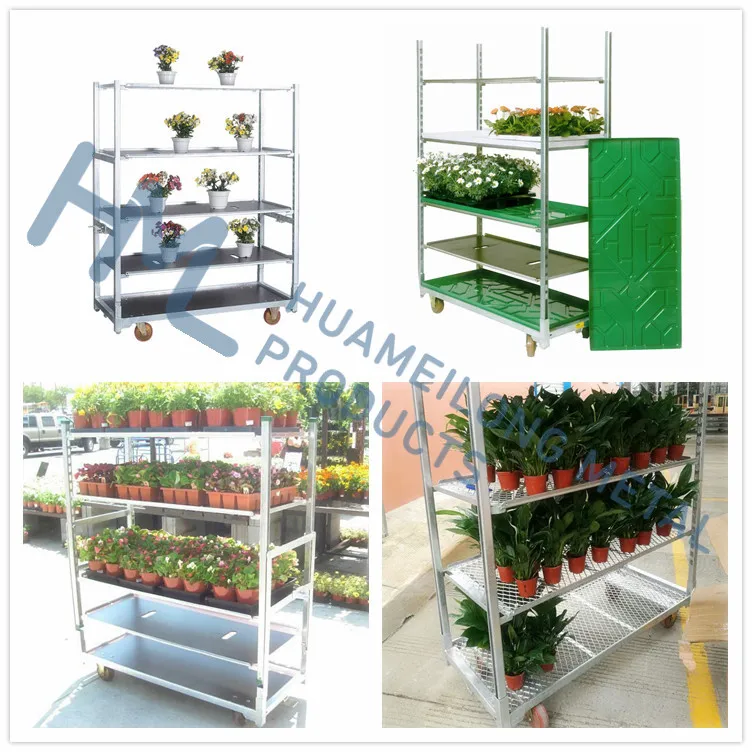 Hml Portable Greenhouse Metal Rolling Cc Nursery Plants Racks With ...
