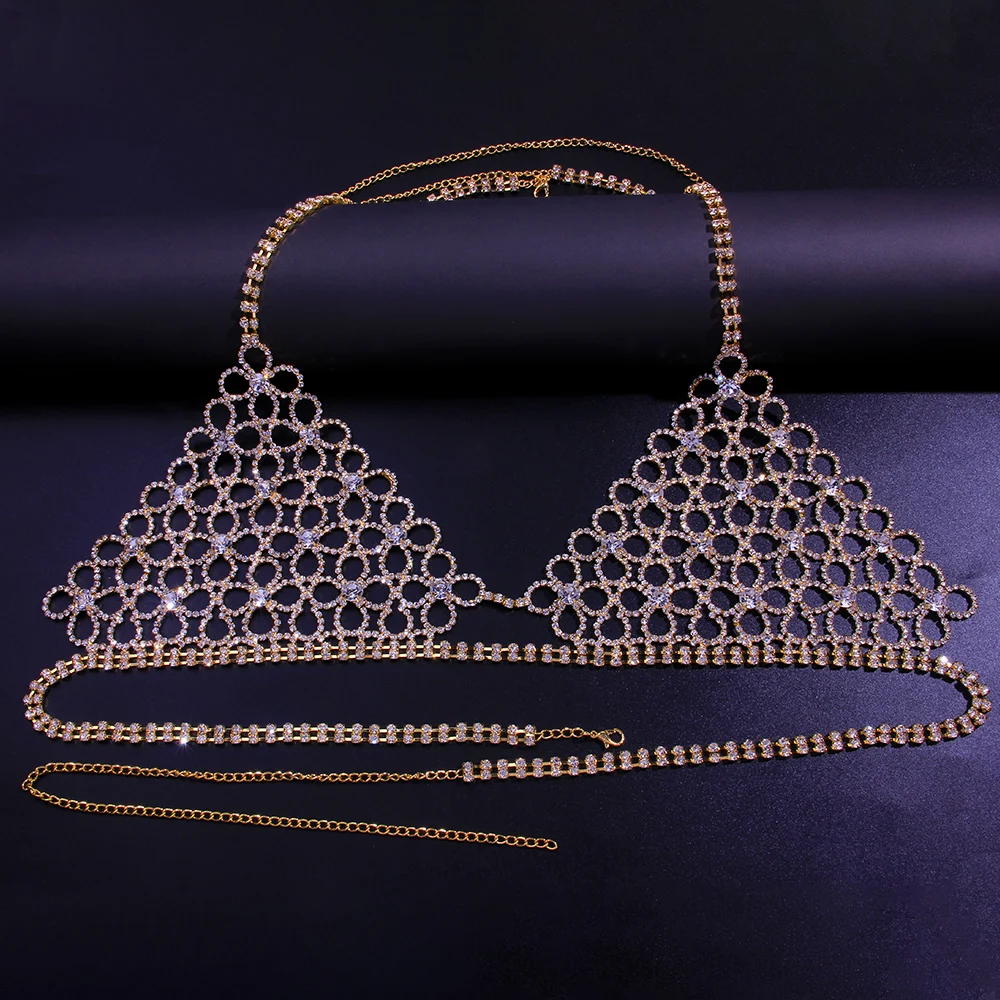 Stonefans Body Chain Jewellery Women Rhinestone Underwear Bra Sexy