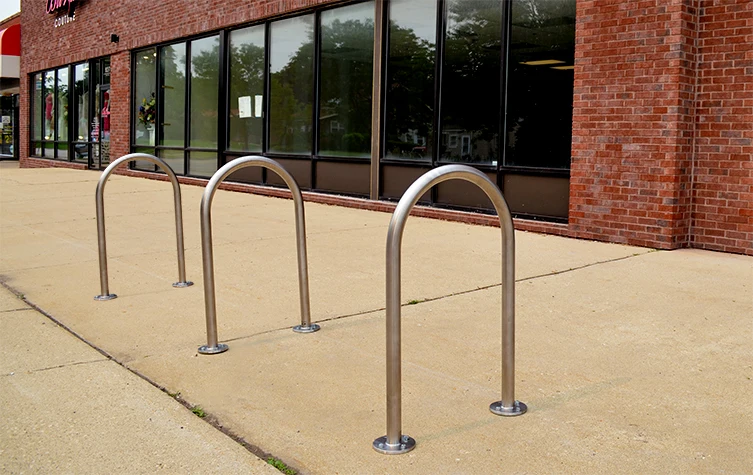 Surface Mount Traditional Inverted U Shape Stainless Steel Bike Rack ...