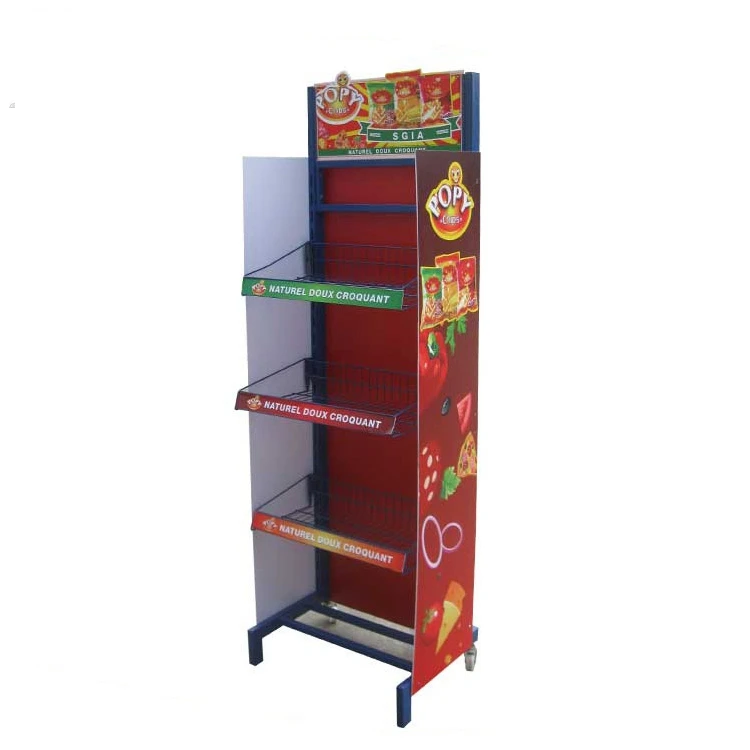 Supermarket Metal Wire Flooring Grid Shelf Snack Candy Potato Chip ...