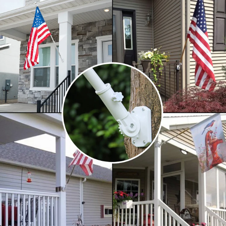 Multi-position Strong Aluminum Flag Pole Stands Holder Mounting ...