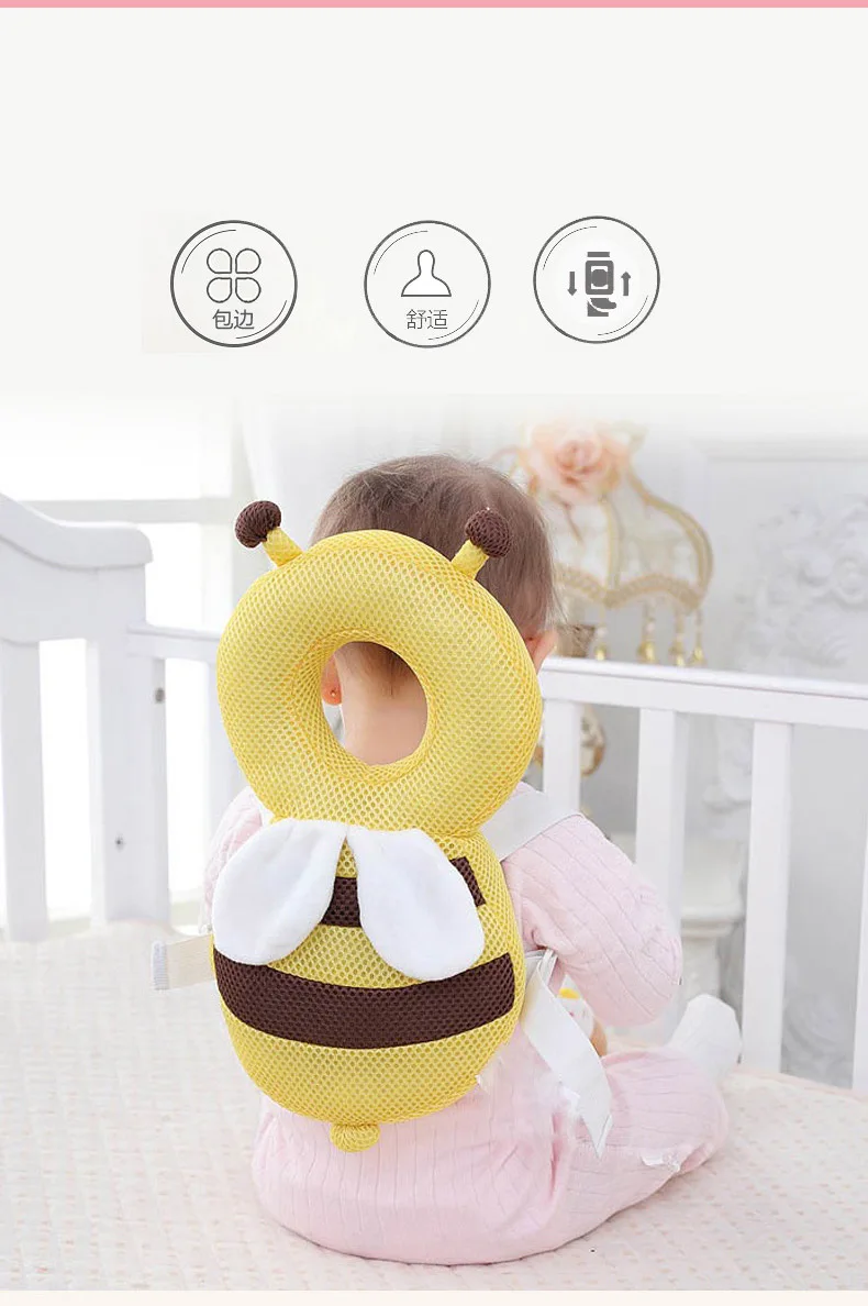 Baby Head Protection Pillow Cartoon Infant Anti-fall Pillow Soft Pp ...