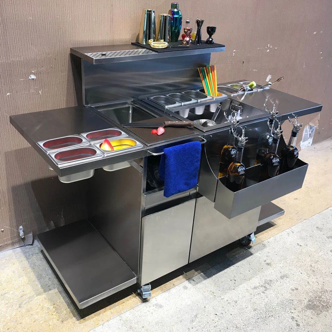 Removable Outdoor Custom Removable Cocktail bar Mobile Bartender Ice ...